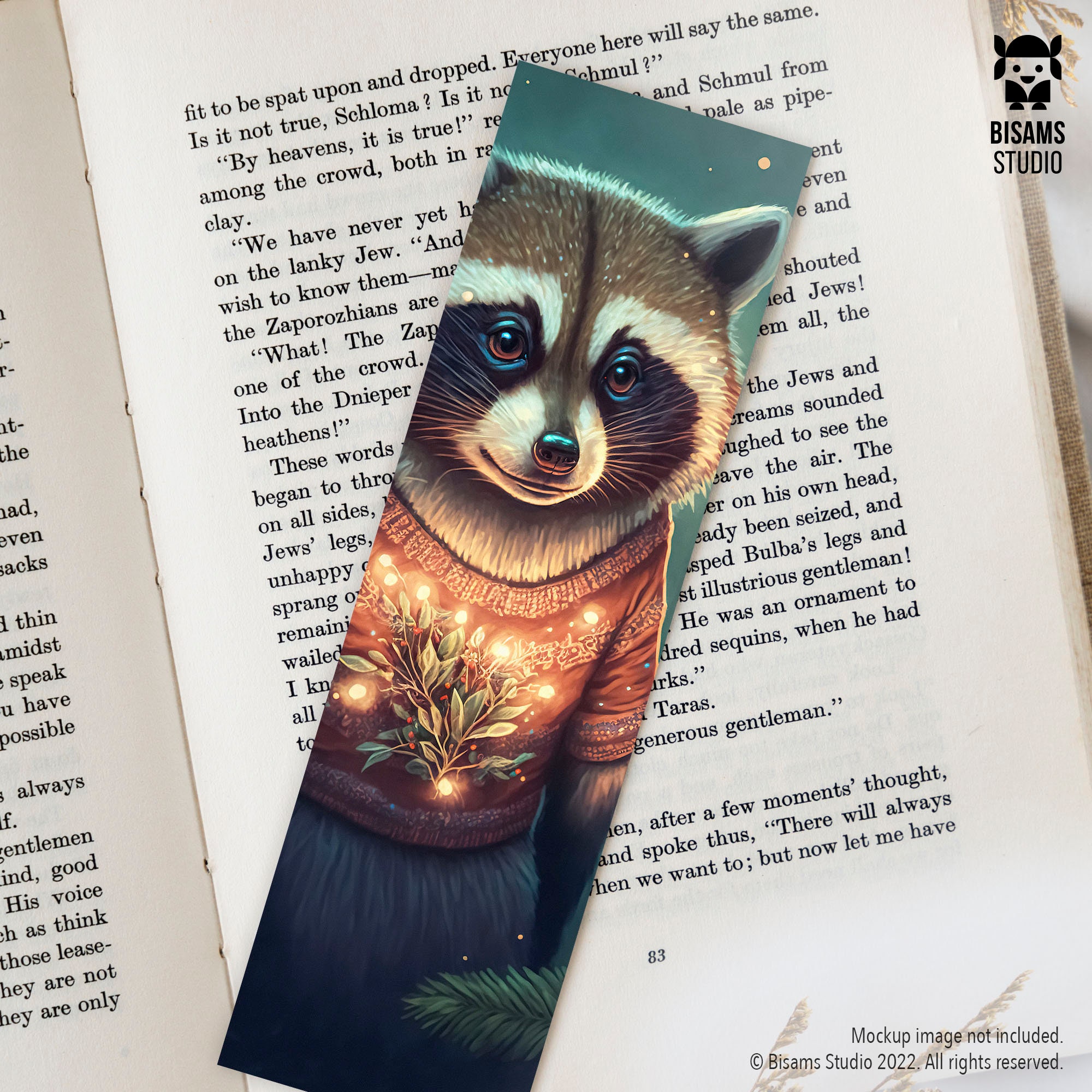 Printable Bookmarks Bundle With Winter Raccoons Design. Book Lover Gift ...
