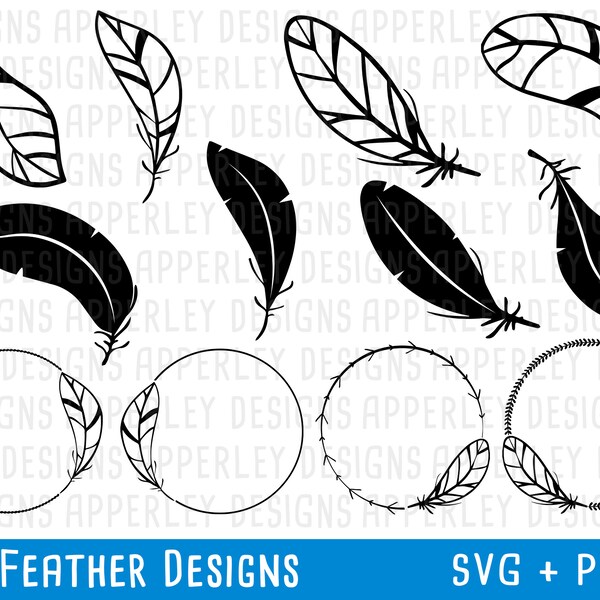 Single Feather Svg - Etsy