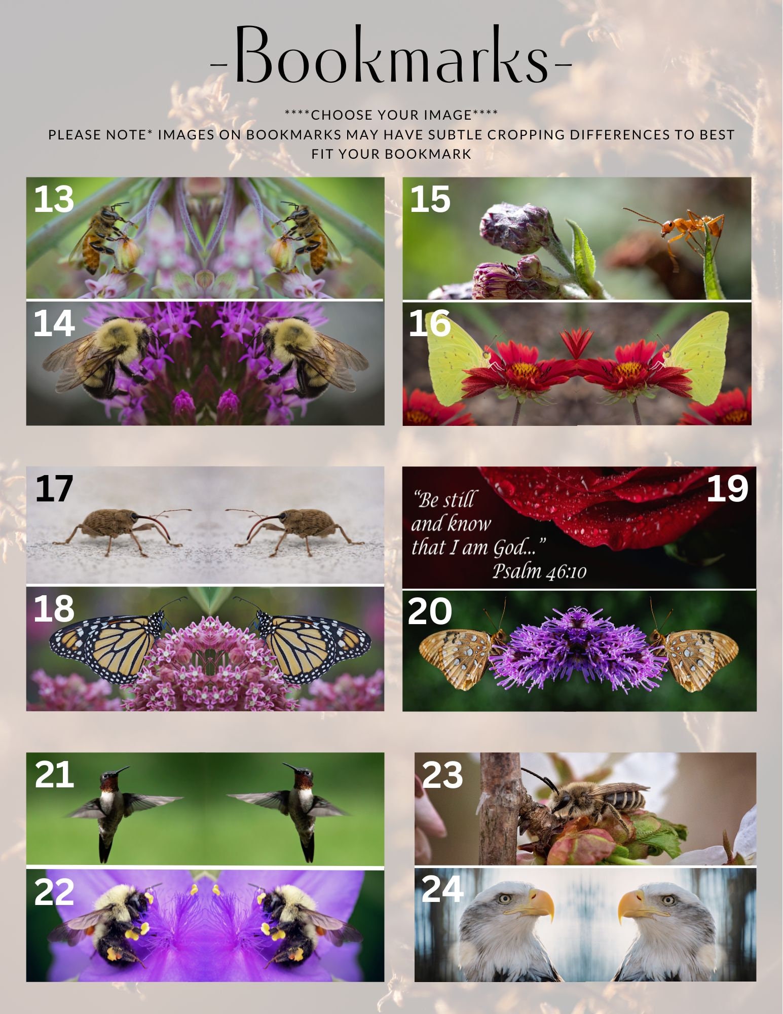 Handmade Bookmark | Nature Inspired Gift | Garden | Pollinator | Flower ...