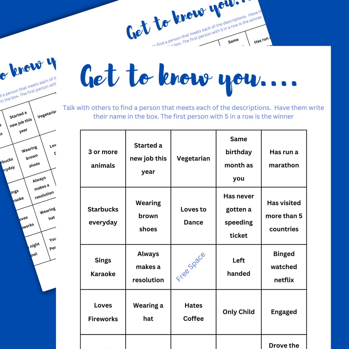 Icebreaker Party Game, Human Bingo, Work Icebreaker, Party Icebreaker ...