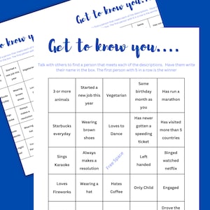 Icebreaker Party Game, Human Bingo, Work Icebreaker, Party Icebreaker ...