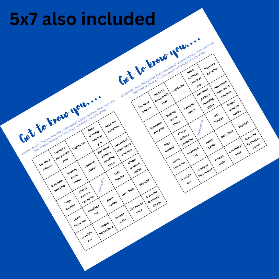 Icebreaker Party Game, Human Bingo, Work Icebreaker, Party Icebreaker ...