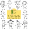 Stick Figures Svg, Stick People Svg, Stick Figure Bundle, Stick Figure ...