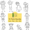 Stick Figures Svg, Stick People Svg, Stick Figure Bundle, Stick Figure ...