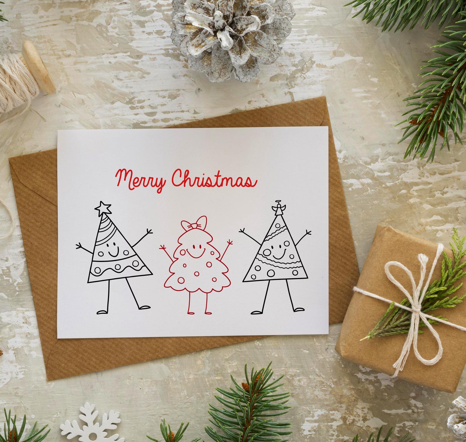 Stick Figures Svg, Christmas Tree, Stick Figure Bundle, Stick Figure ...