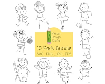 Stick Figures Svg, Stick People Svg, Stick Figure Bundle, Stick Figure ...