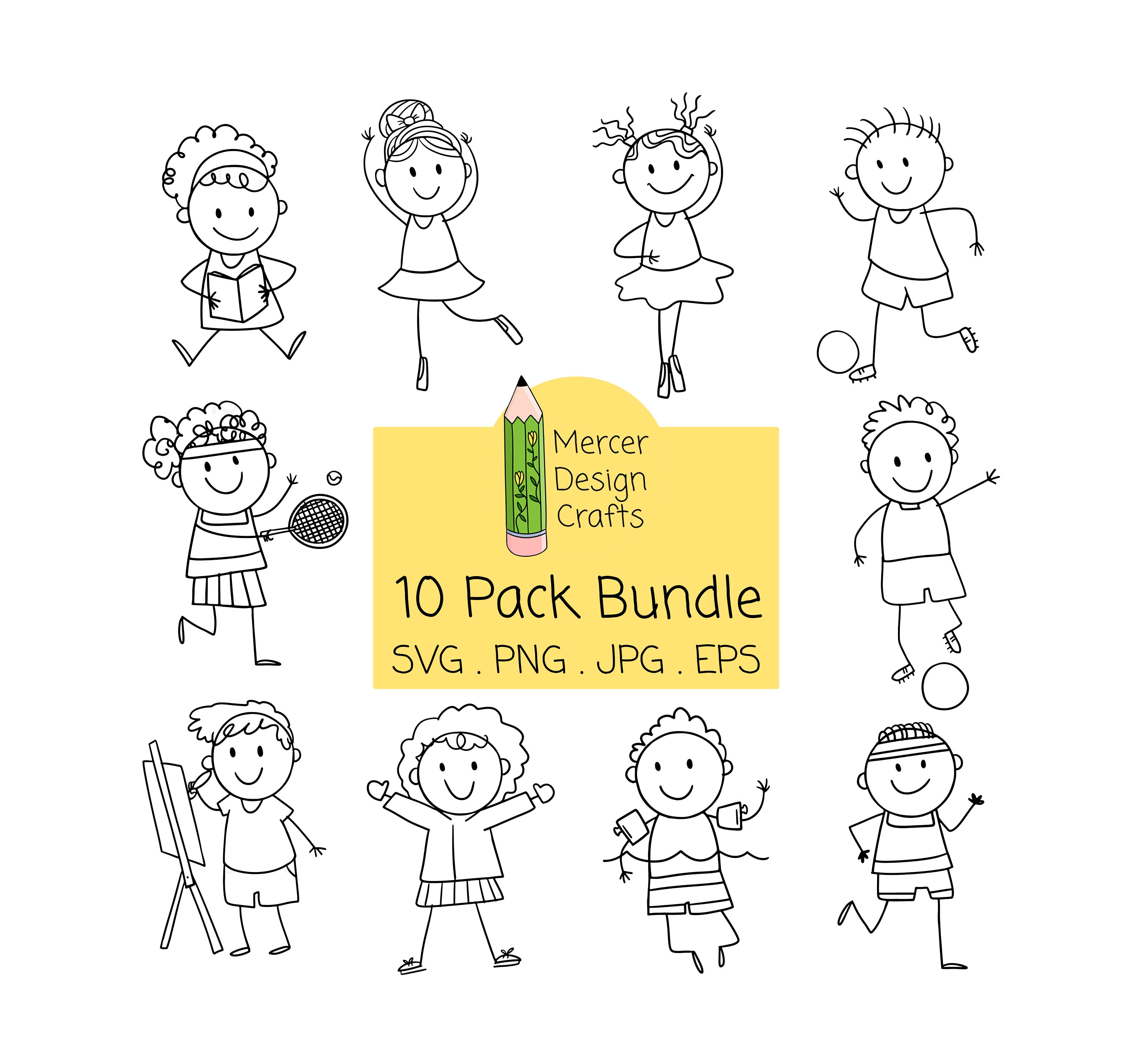 Stick Figures Svg Bundle, Stick People Svg, Stick Kids Svg, Stick ...