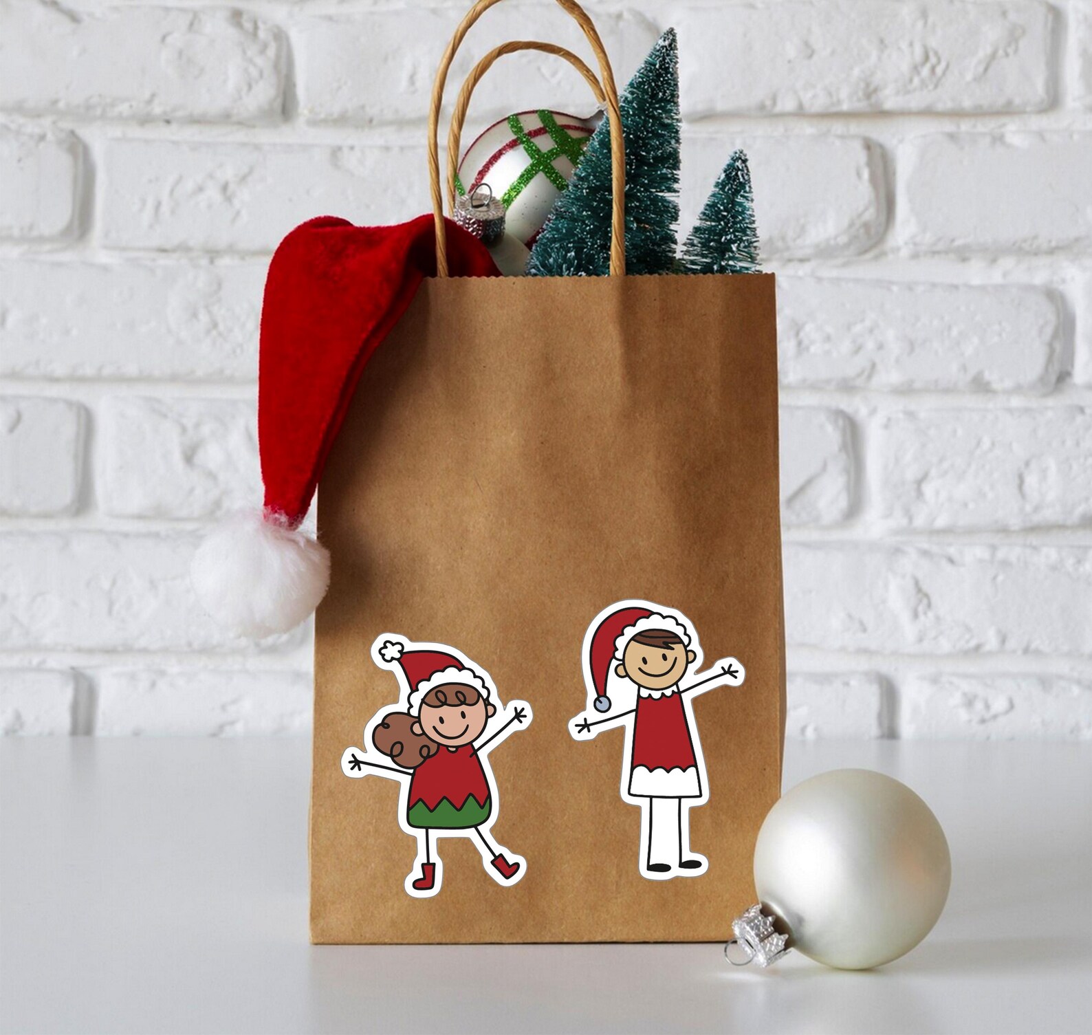 Stick Figure Bundle, Christmas Clipart, Stick Figure Kids, Stick Figure ...