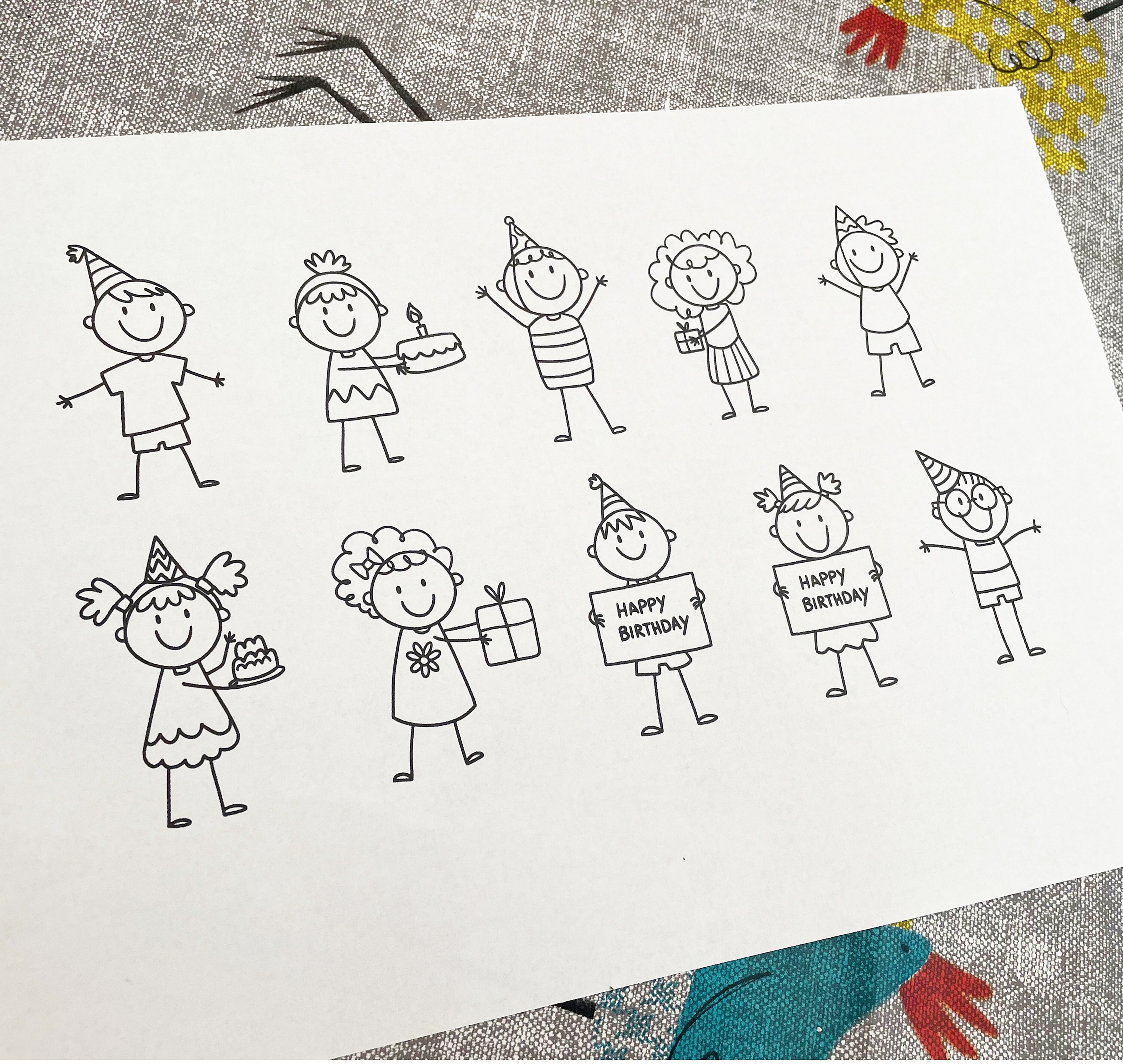 Stick Figures Svg, Stick People Svg, Birthday Svg, Stick Figure Bundle ...