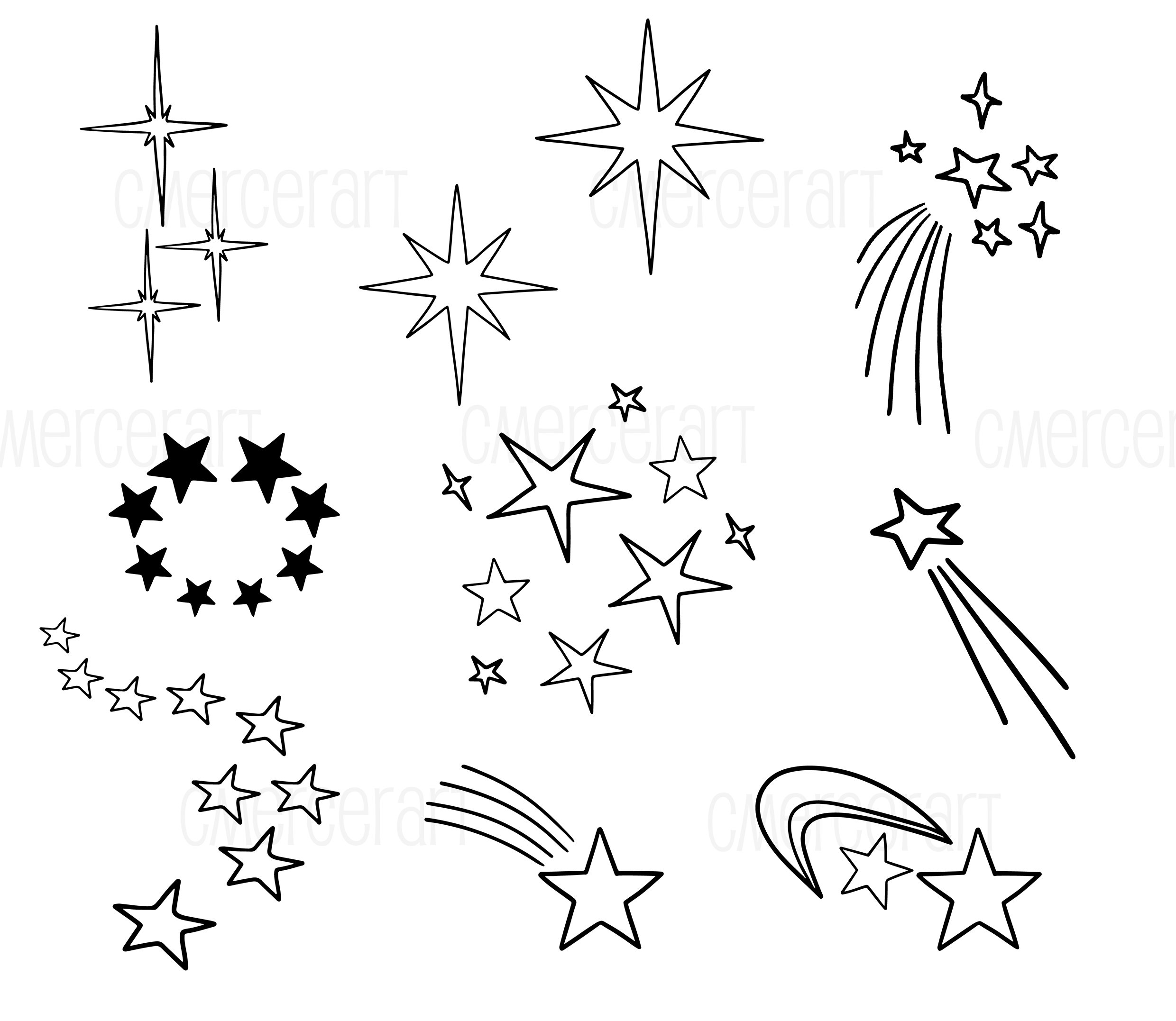 Star Svg Star Clipart Svg Files for Cricut Printable Art - Etsy UK