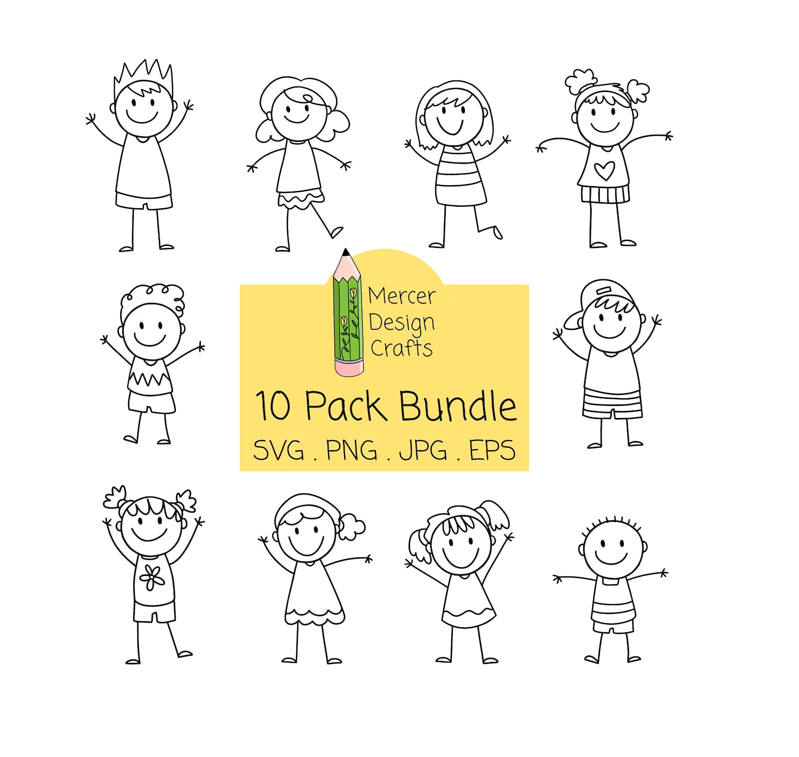 Stick Figures Svg Bundle, Stick People Svg, Stick Kids Svg, Stick ...