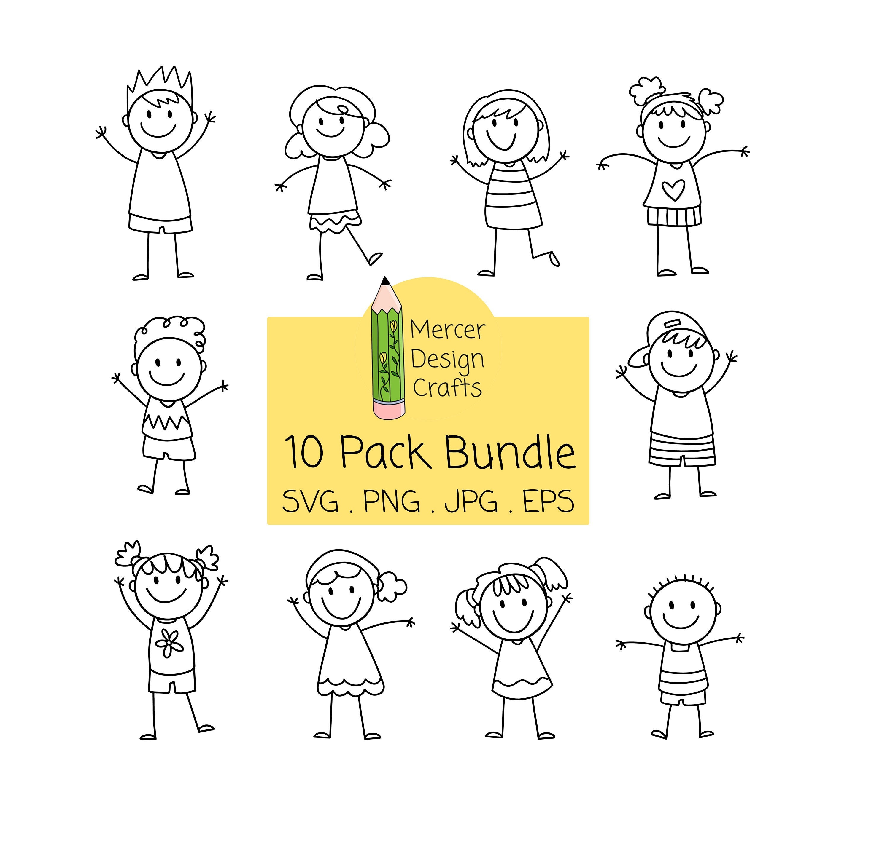 Stick Figures Svg Bundle, Stick People Svg, Stick Kids Svg, Stick ...