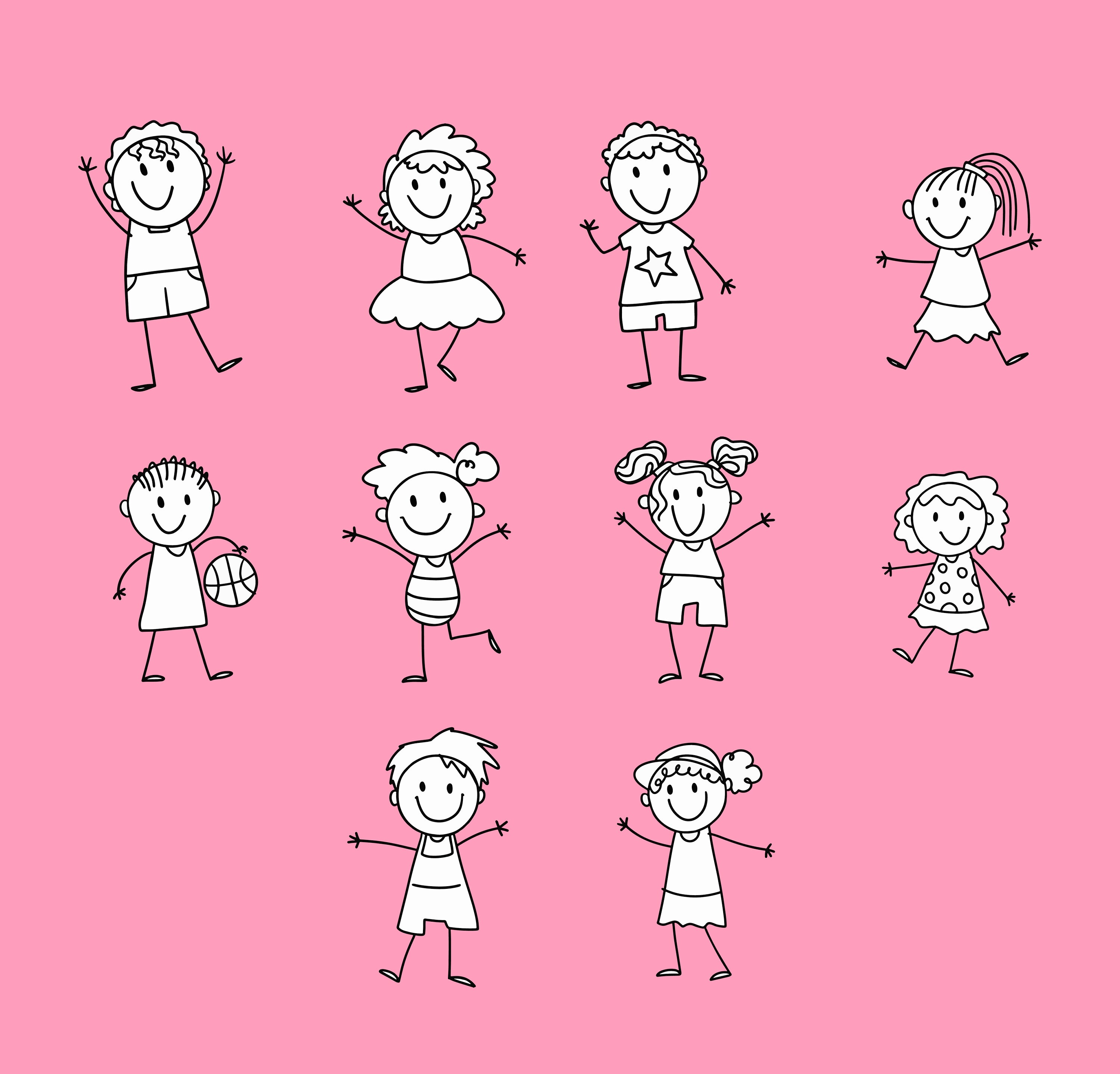 Stick Figures Svg, Stick People Svg, Stick Figure Bundle, Stick Figure ...