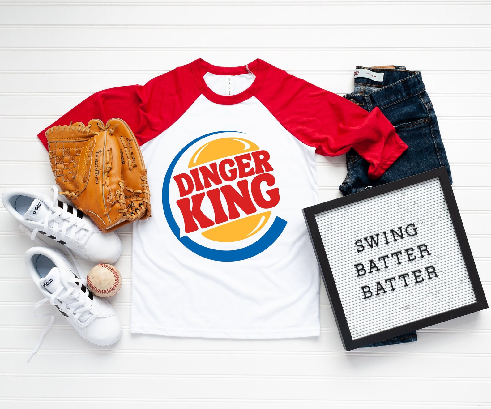 Dinger King Youth Baseball Shirt PNG - Etsy