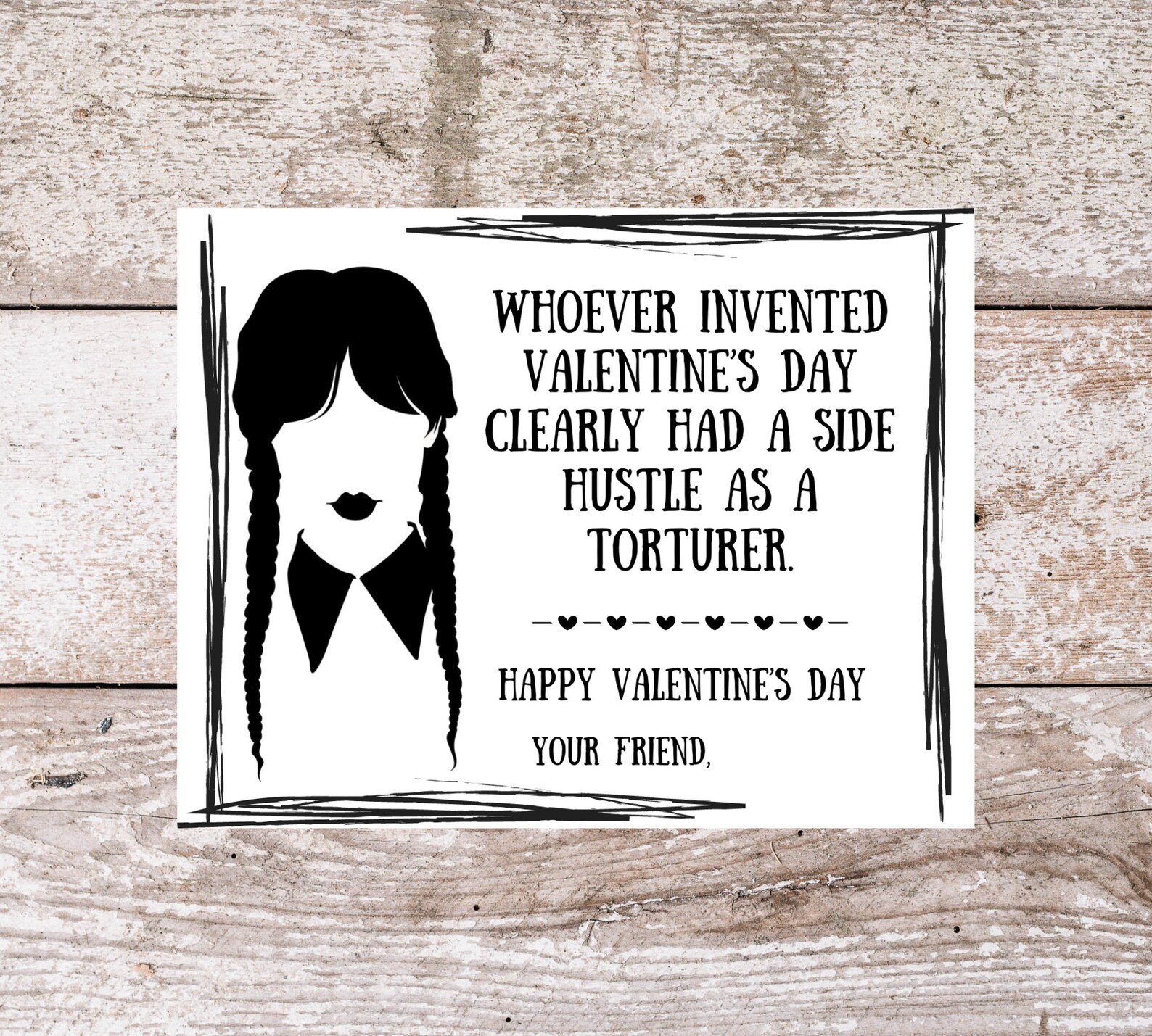 Wednesday Addams Valentine Cards Valentine's Day PNG. - Etsy