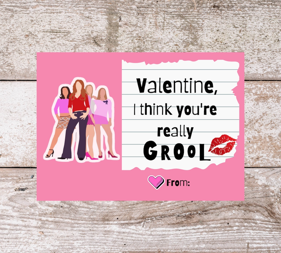 Mean Girls the Movie Valentine Cards Valentine's Day PNG. - Etsy