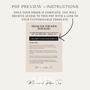 Chic Black and White Wedding Program Template | Wedding Order of Events ...