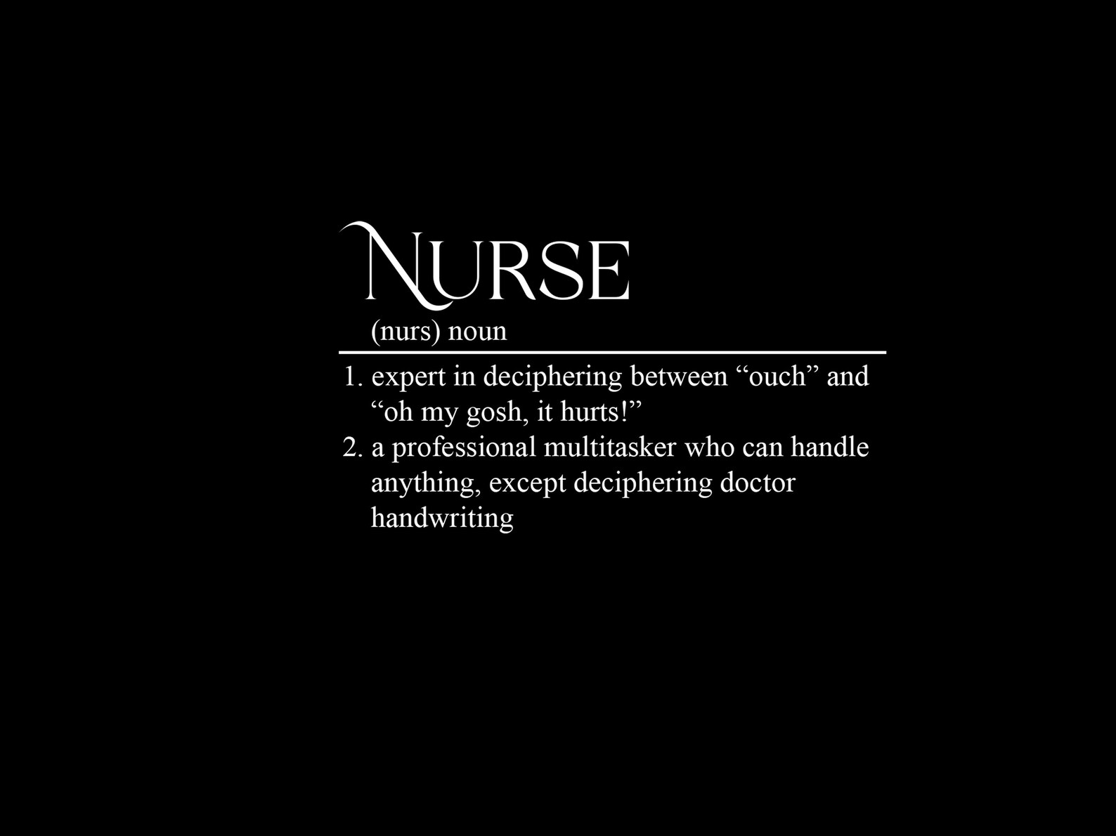 Funny Nurse Definition Digital Download, Hilarious Gift Idea for Nurses ...