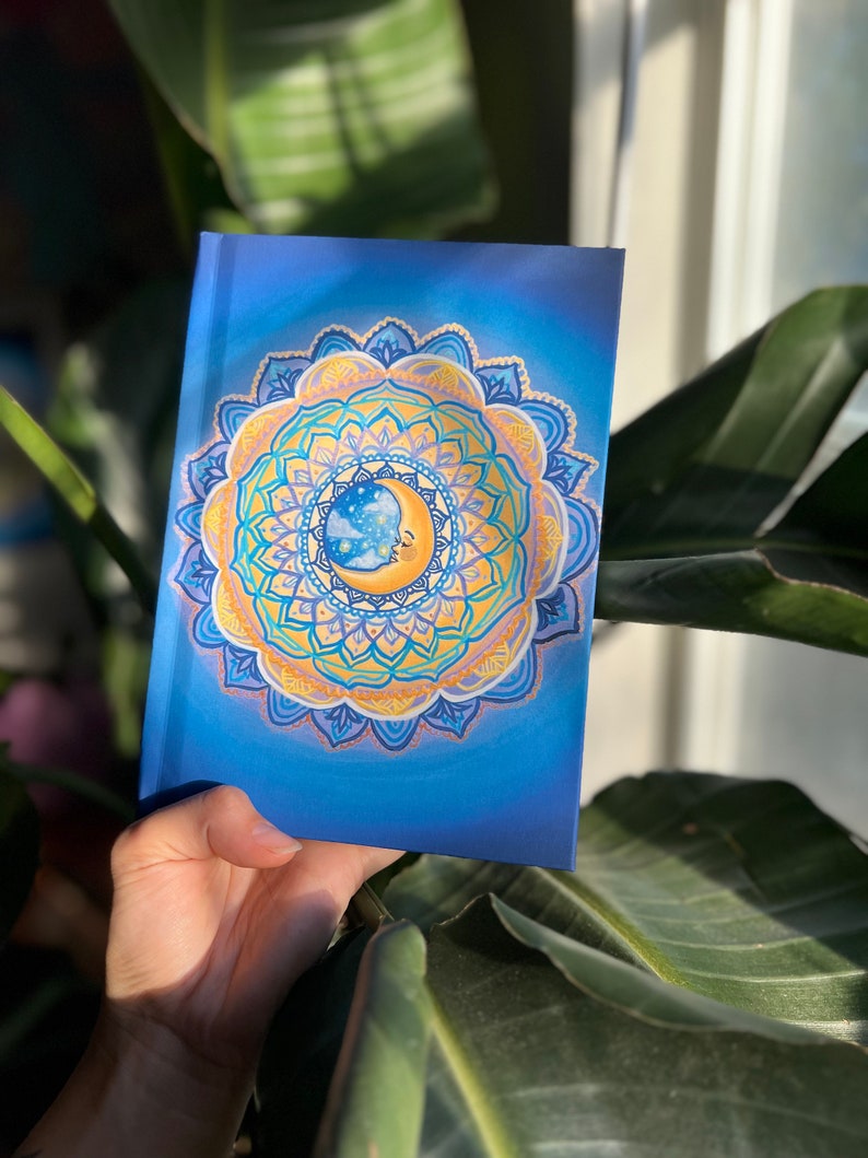 Purple Sun Mandala Journal | Dream Diary, Daily Notepad - Etsy