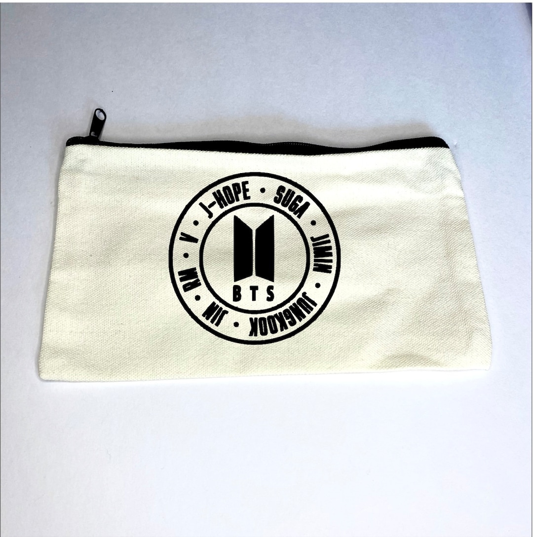 Bts Zipper Pouch, Bts Logo Pencil Bag, Jungkok Bts Mini Make up Bag, K-pop Lover Gift, Bts Fan ...