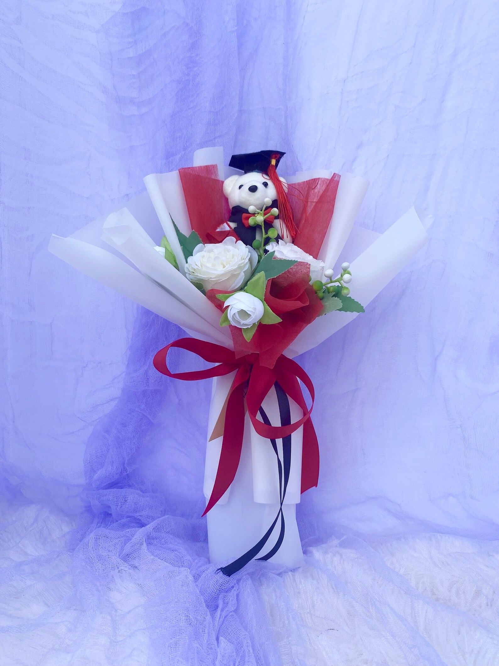 Graduation Bear Flower Bouquet Flower Bear Flower Bouquet Graduation ...