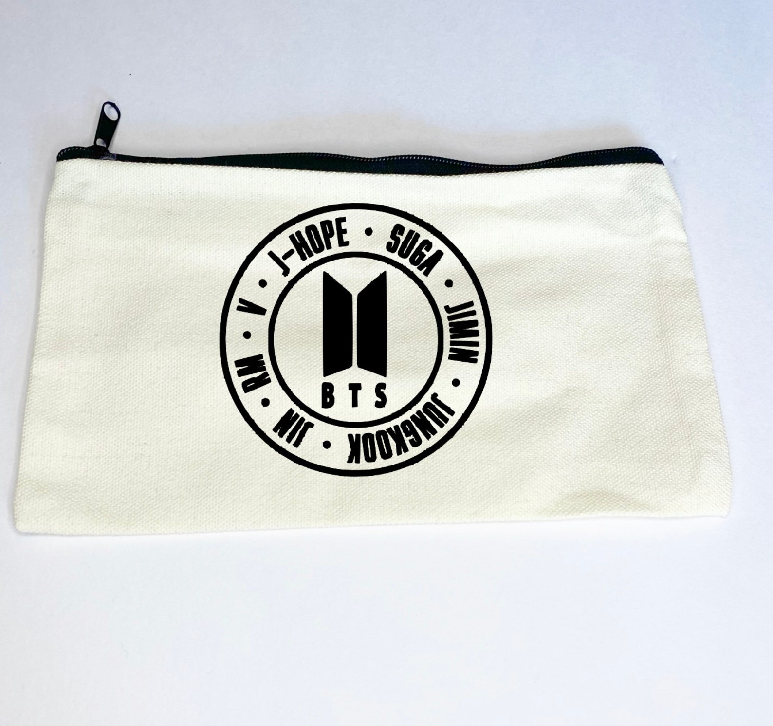 Bts Zipper Pouch Bts Logo Pencil Bag Jungkok Bts Mini Make - Etsy