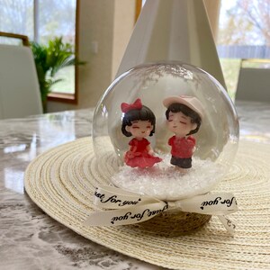 Custom Snow Globe Personalize Love Snow Globe Romantic Valentine Snow ...