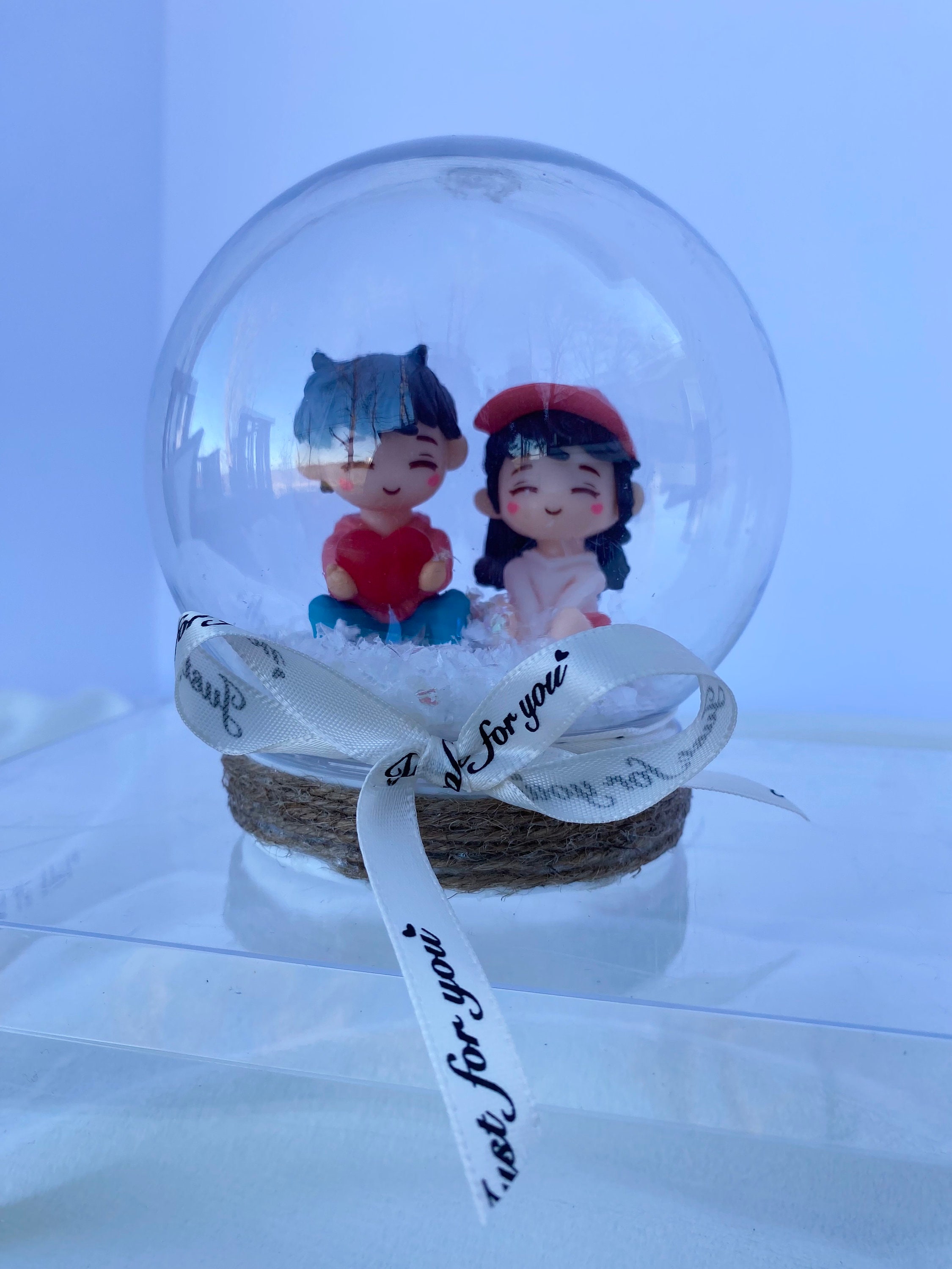 Personalize Couple Snow Globe Couple Gift Snow Globe Anniversary Couple ...