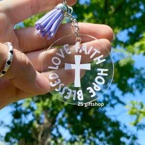 Love Faith Hope Bless Keychain Bless Keychain Hope Keychain Love ...