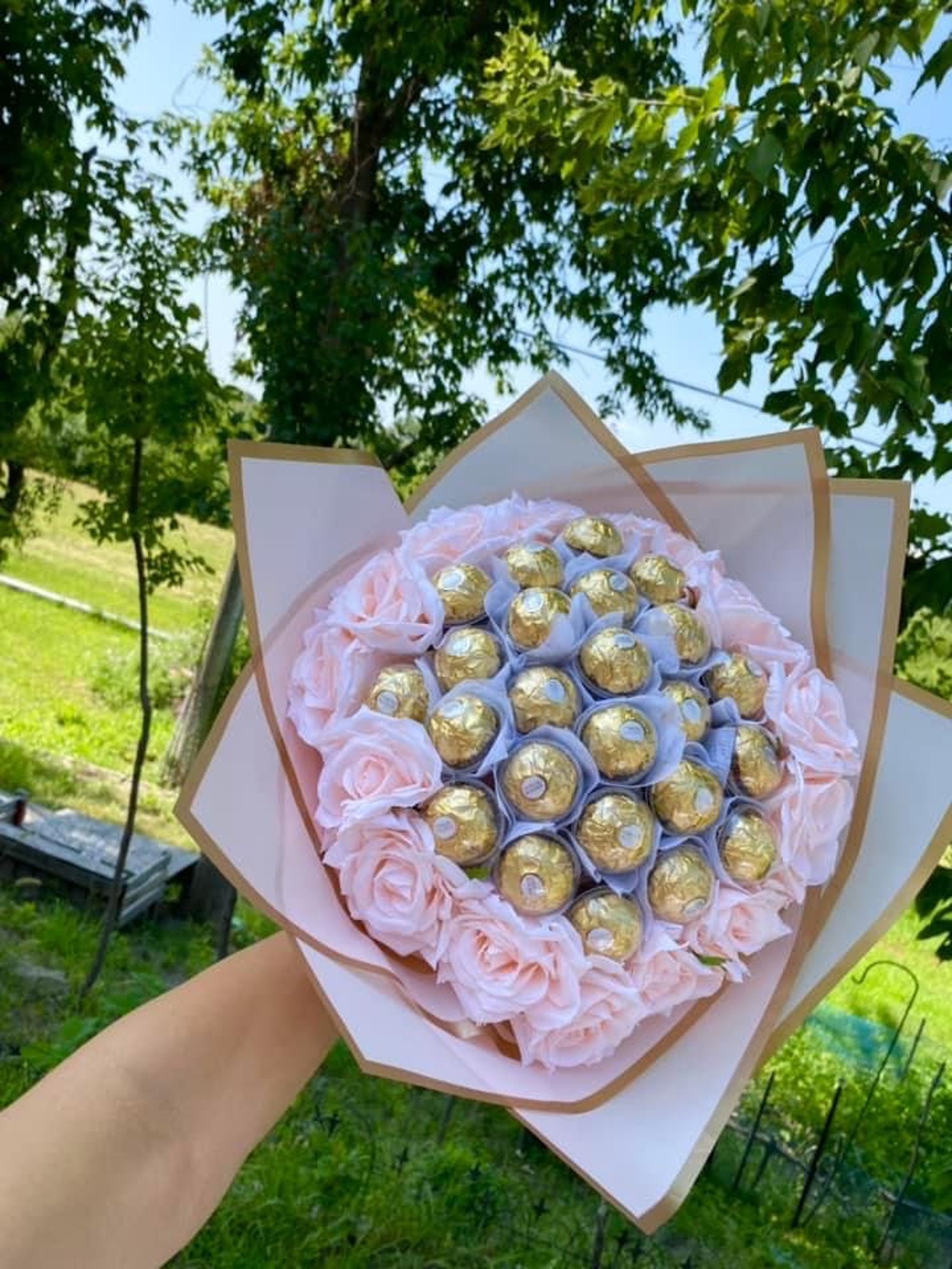 Ferrero Rocher Bouquet Ferrero Rocher Red Rose Bouquet Red Rose Gift ...