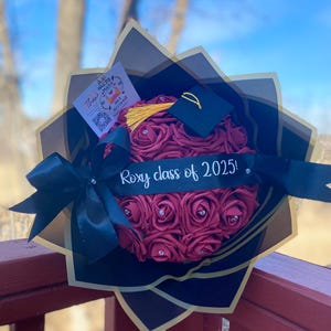 Personalize Red Rose Graduation Bouquet Graduation Gift Personalized ...