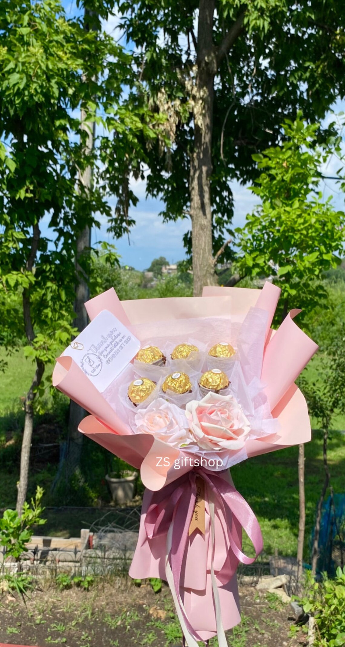 Ferraro Rocher Chocolate Bouquet Chocolate Gift Pink Rosé - Etsy