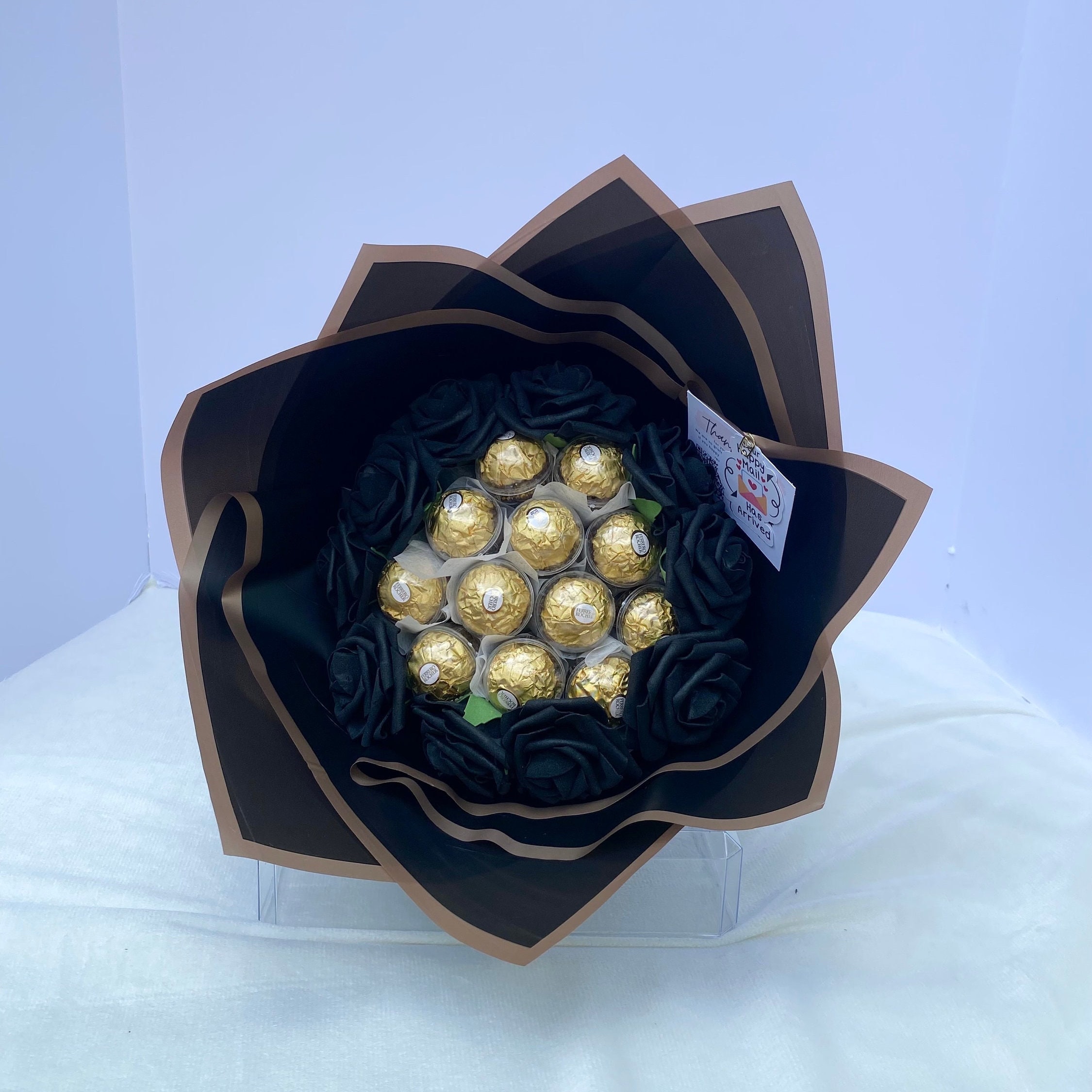 Black Chocolate Rose Bouquet - Etsy