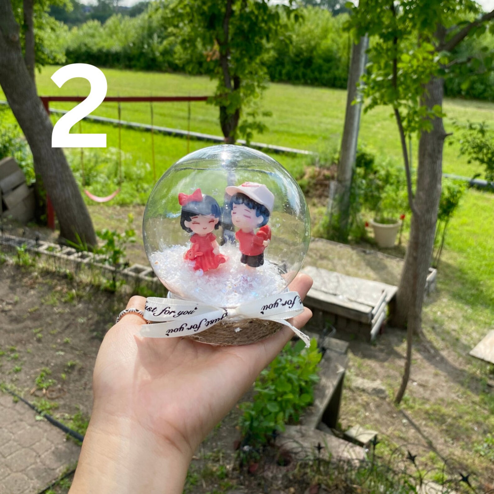 Personalize Couple Snow Globe Couple Gift Snow Globe Anniversary Couple ...