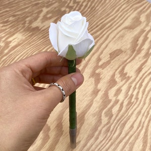 Red Rose Floral Pen Gift for Writer Handcraft Rose Pen Love Note Gift ...