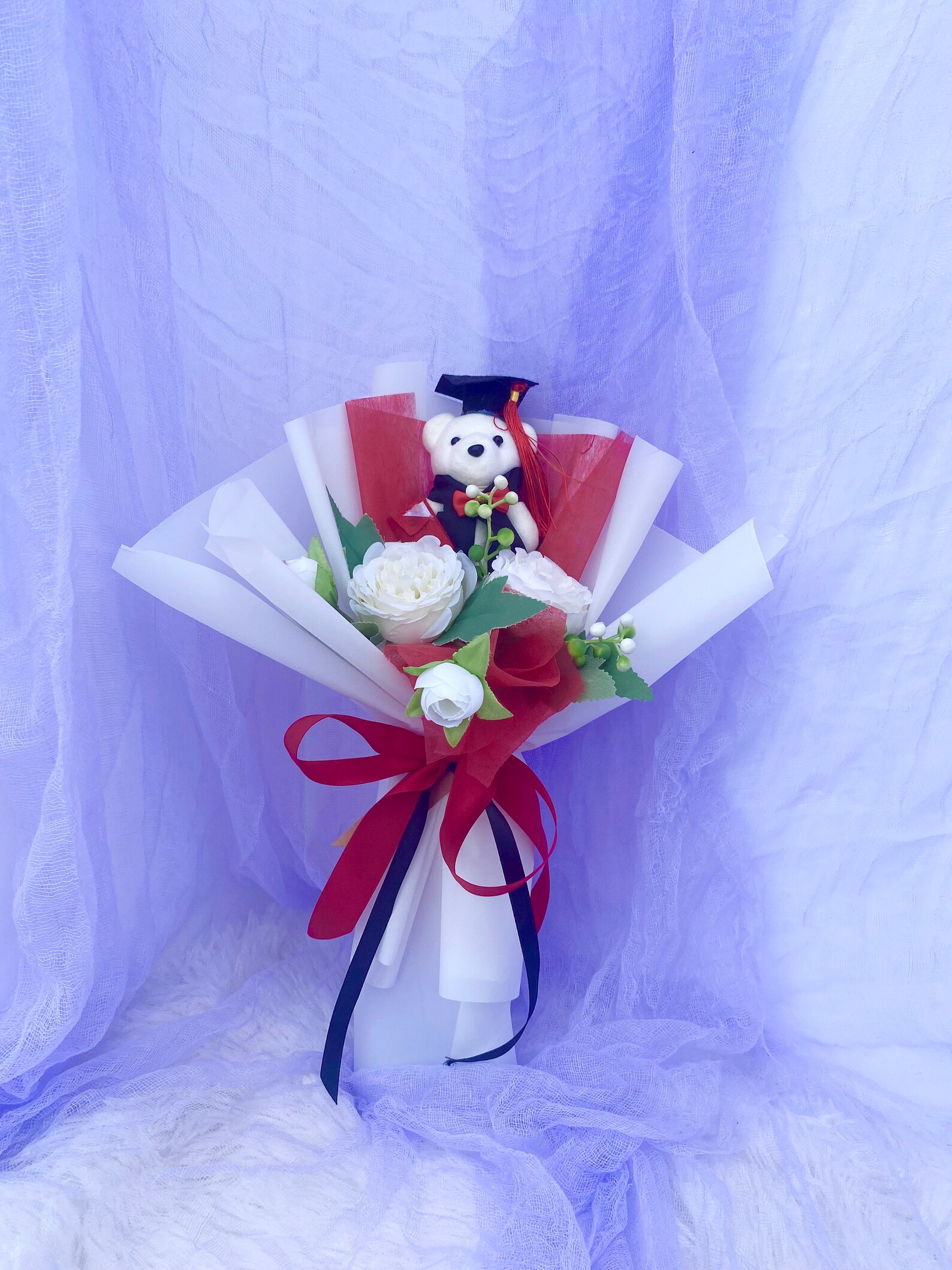 Graduation Bear Flower Bouquet Flower Bear Flower Bouquet Graduation ...