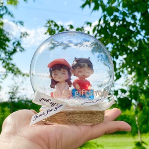 Personalize Couple Snow Globe Couple Gift Snow Globe Anniversary Couple ...