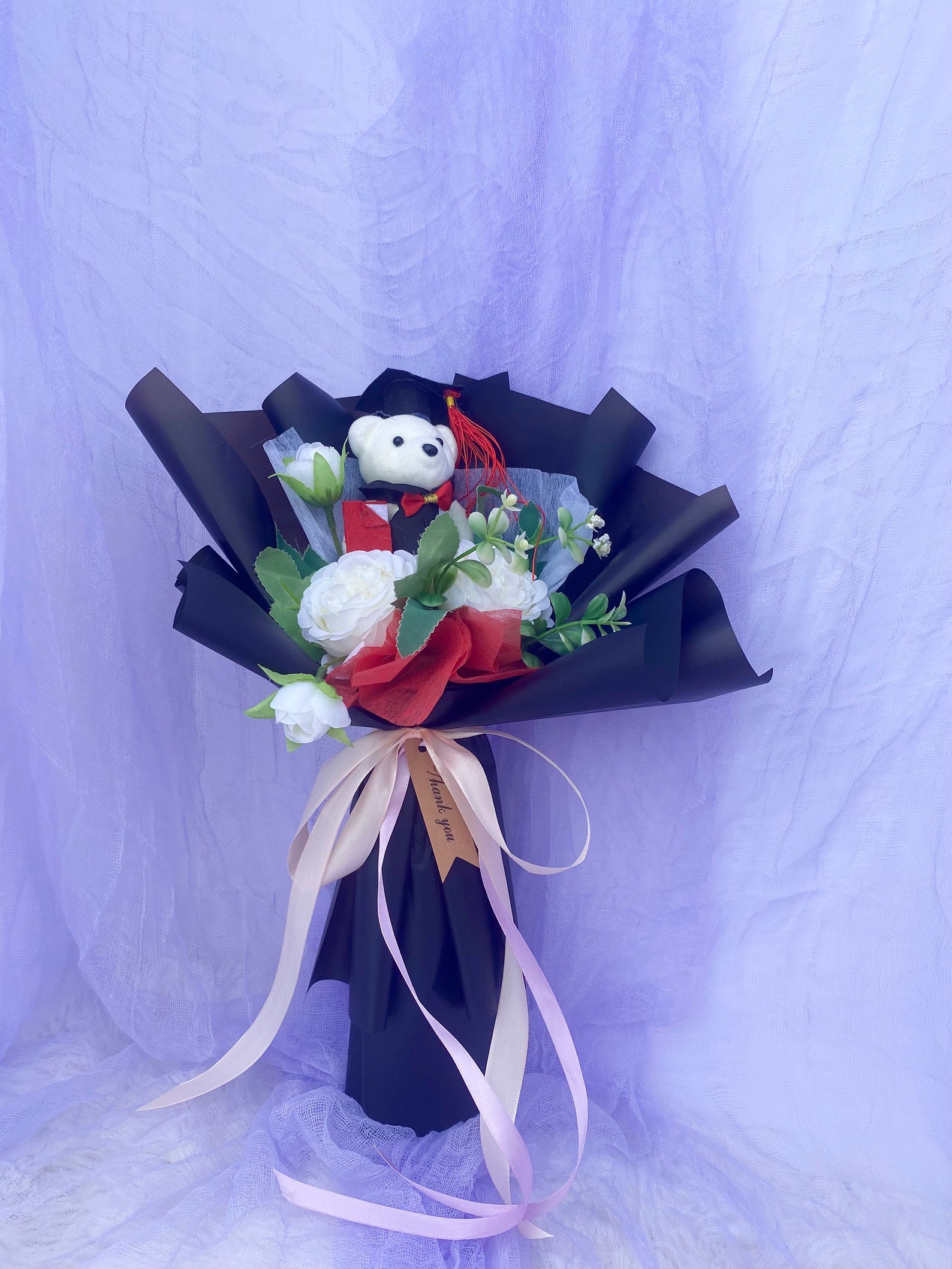 Graduation Bear Flower Bouquet Flower Bear Flower Bouquet Graduation ...
