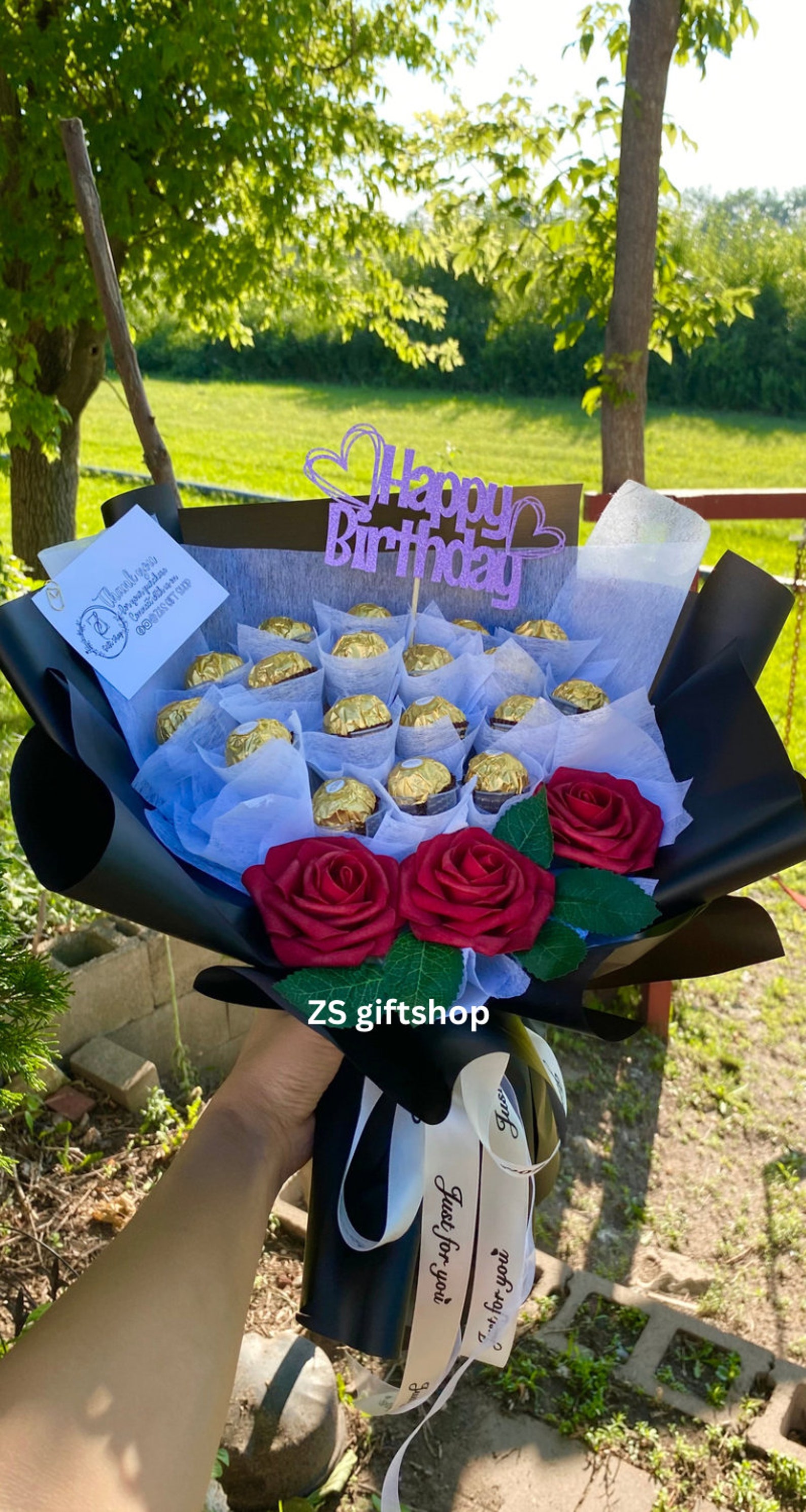 Ferraro Rocher Rose Bouquet Rosé Chocolate Bouquet Artificial - Etsy