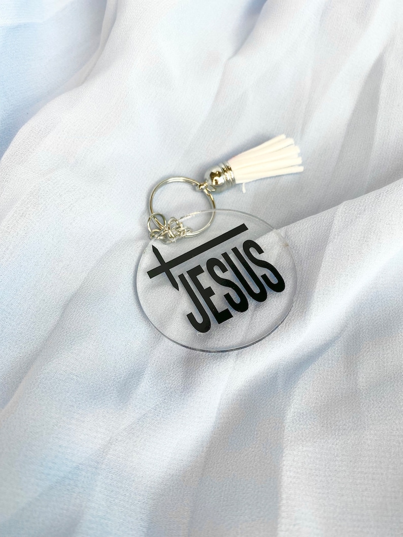 Faith Over Fear Keychain for Church Member Gift Jesus Keychain Baptism ...