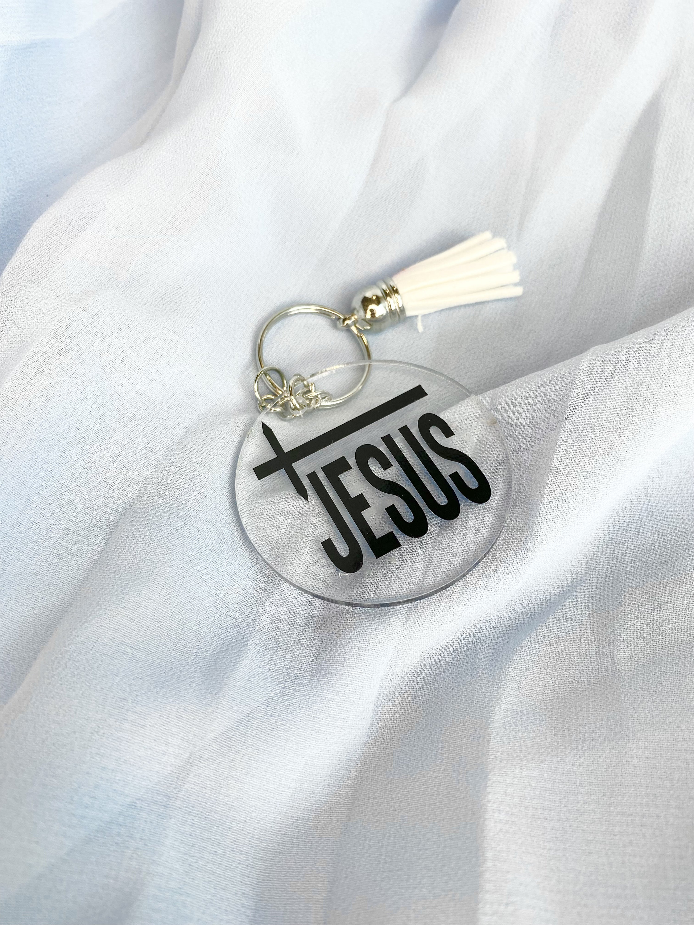 Faith Over Fear Keychain for Church Member Gift Jesus Keychain Baptism ...