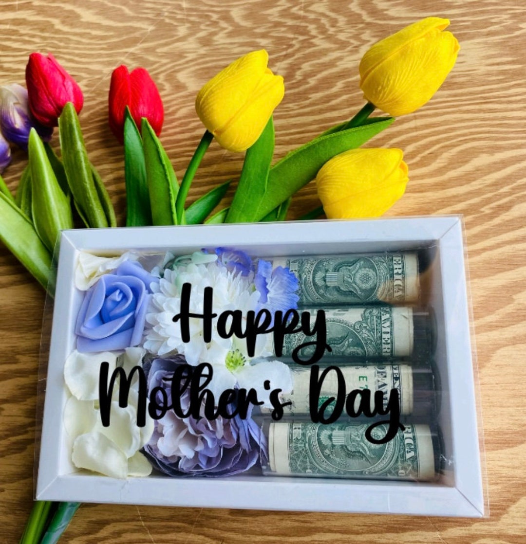 Mothers Money Gift Box Father Day Gift Flower Box Gift personalized ...