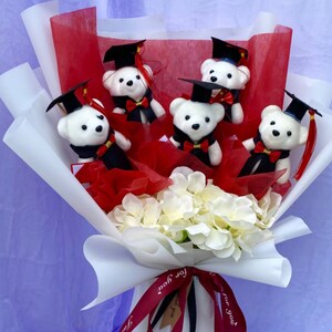 Graduation Bear Flower Bouquet Flower Bear Flower Bouquet Graduation ...