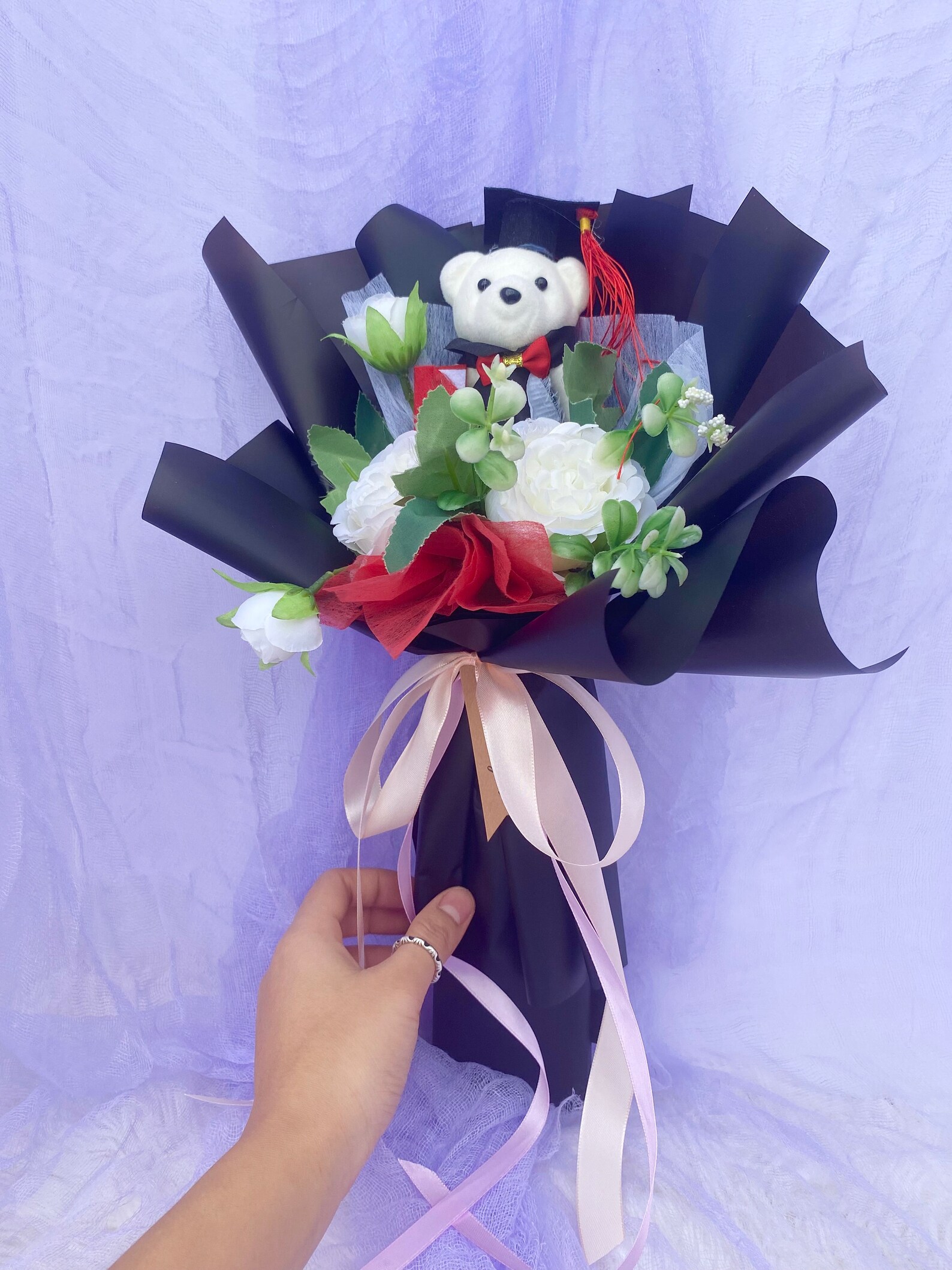Graduation Bear Flower Bouquet Flower Bear Flower Bouquet Graduation ...