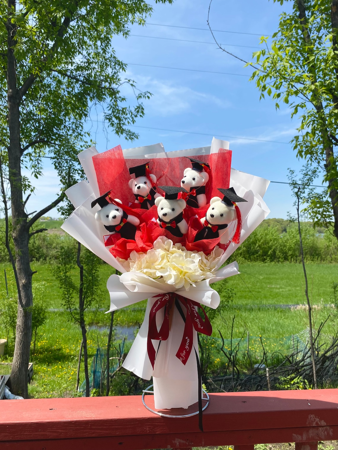 Graduation Bear Flower Bouquet Flower Bear Flower Bouquet - Etsy