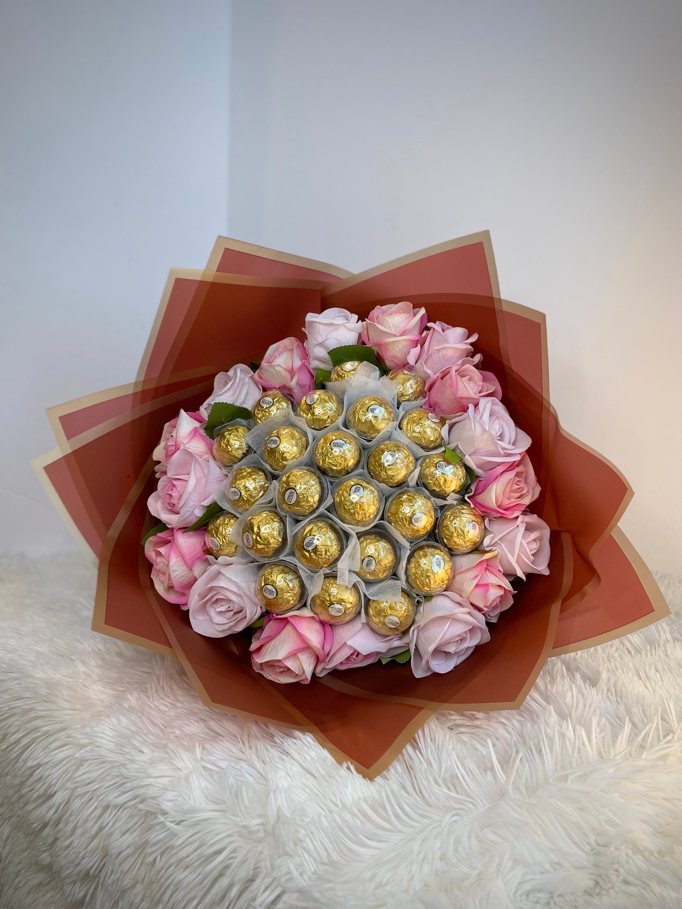 Large Chocolate Rose Bouquet Gift for Anniversary Chocolate - Etsy