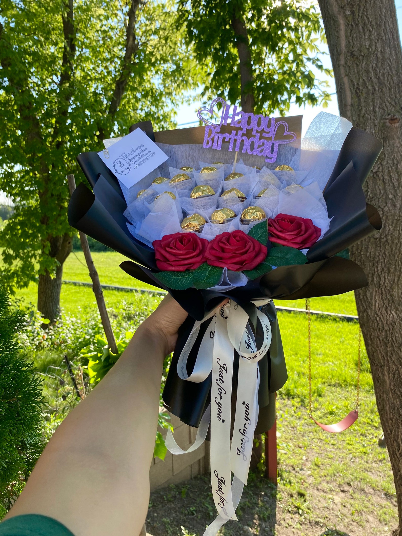 Ferraro Rocher Rose Bouquet Rosé Chocolate Bouquet Artificial - Etsy