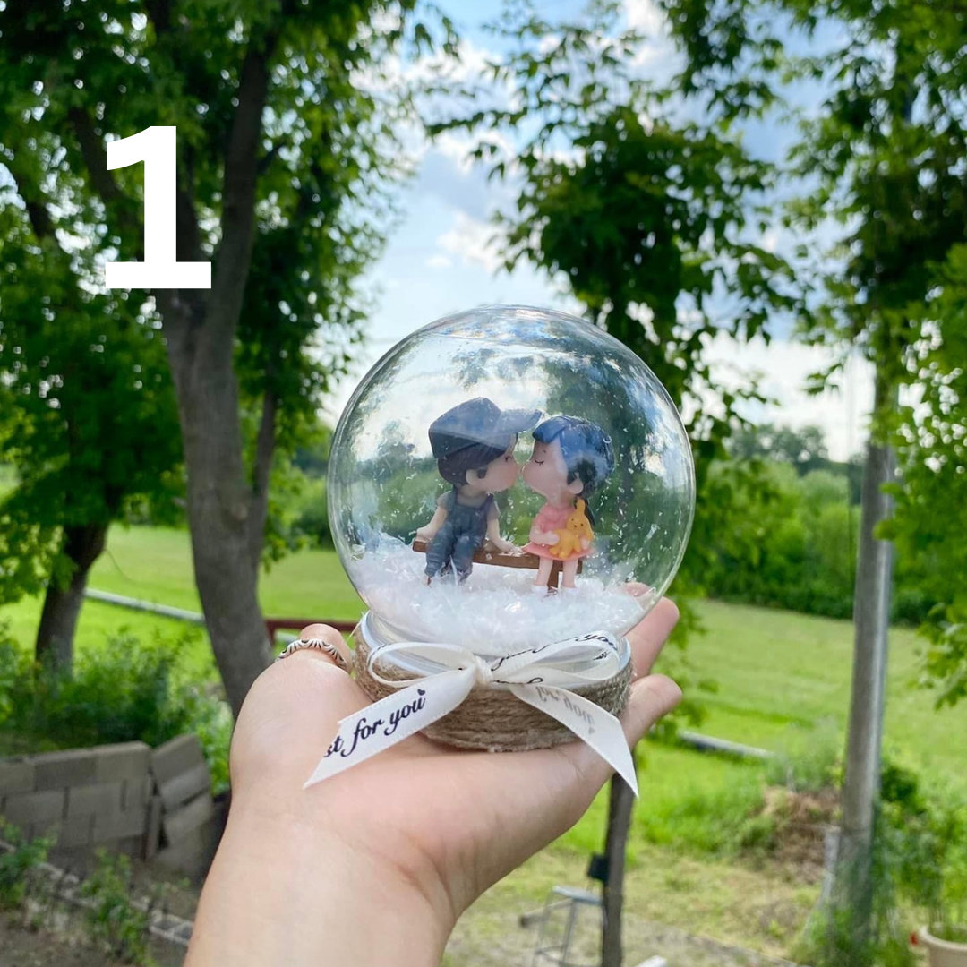 Personalize Couple Snow Globe Couple Gift Snow Globe Anniversary Couple ...