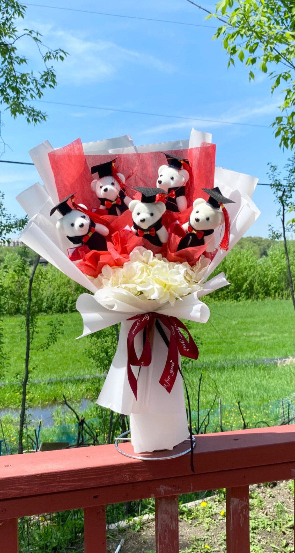 Graduation Bear Flower Bouquet Flower Bear Flower Bouquet - Etsy