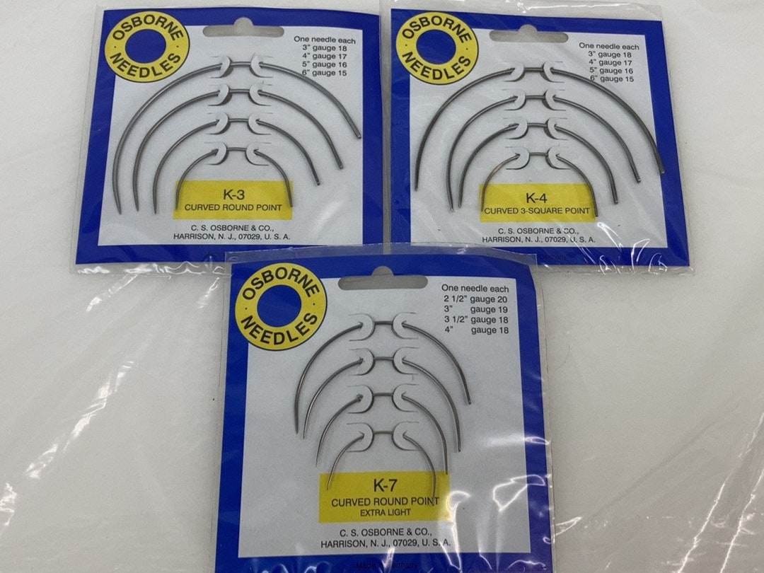 C.S. Osborne & Co. Curved Needle Card Series. K-3, K-4, K-7 - Etsy